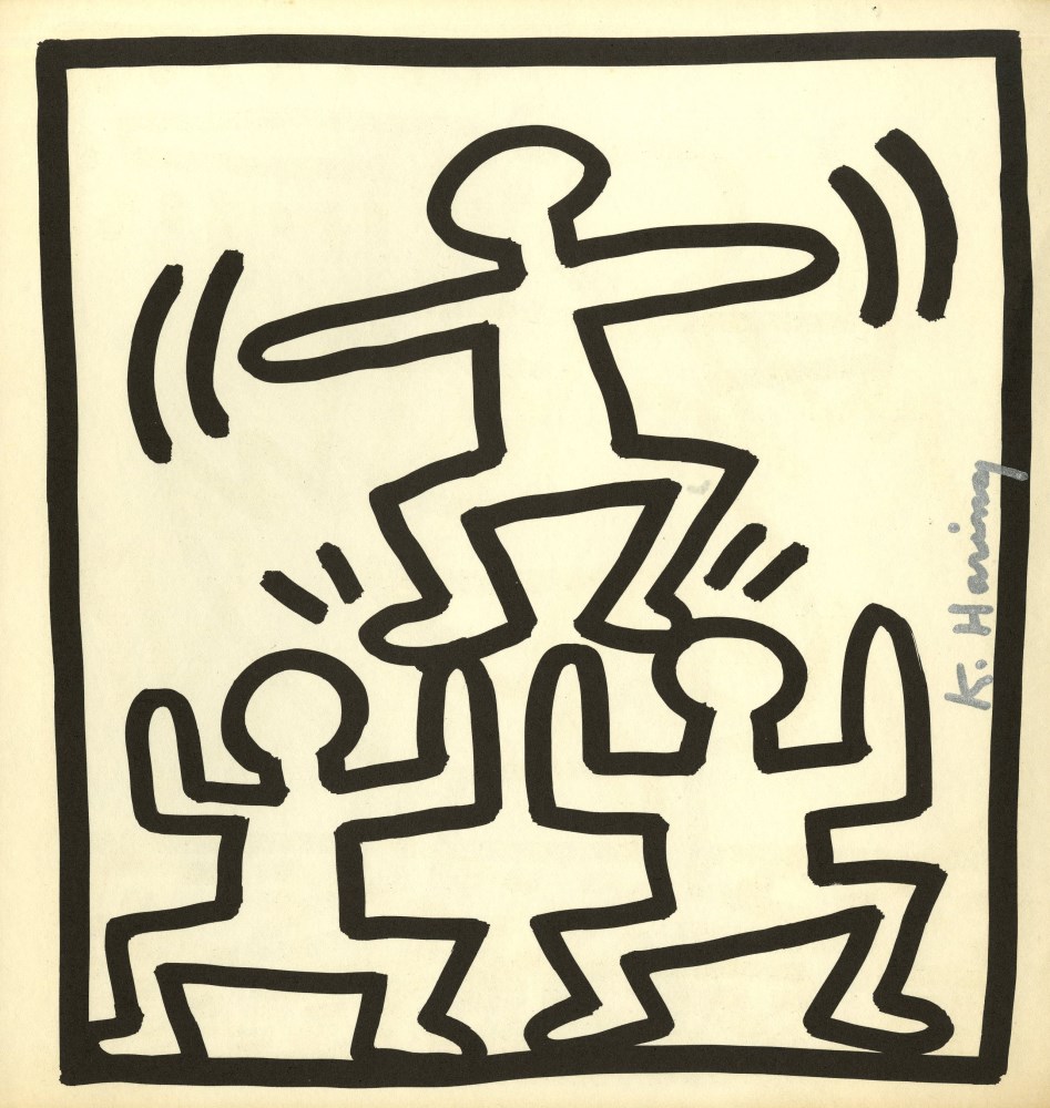 Fine Art & Photographs | Lot #492: KEITH HARING - Pyramid - Original ...