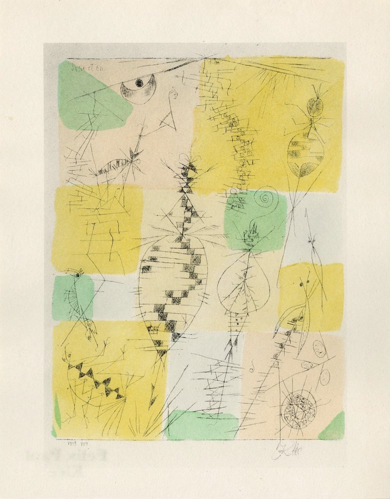 Fine Art & Photographs | Lot #2312: PAUL KLEE - Insekten - Original ...