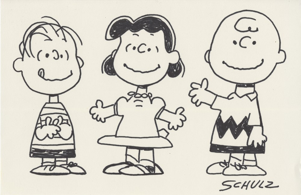 Fine Art & Photographs | Lot #1836: CHARLES SCHULZ - Linus, Lucy, and ...